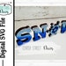 Snowflake Snow Word SVG File Shelf Sitter - Etsy