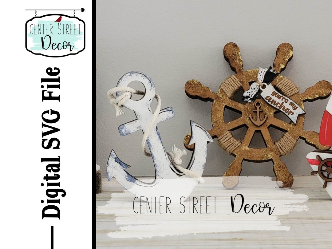 Anchors Aweigh Summer Theme SVG File Tiered Tray Decor - Etsy