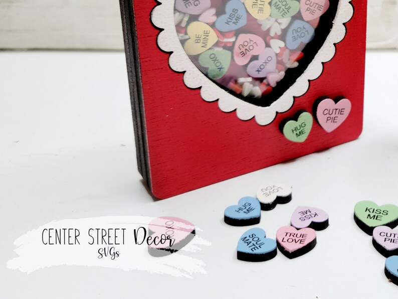 Sweethearts Conversation Hearts Box SVG File Tiered Tray - Etsy