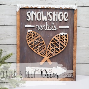 Winter Sign Snowshoe Rentals SVG File - Etsy