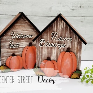 Autumn Blessings Decor Laser SVG File Shelf Sitter - Etsy