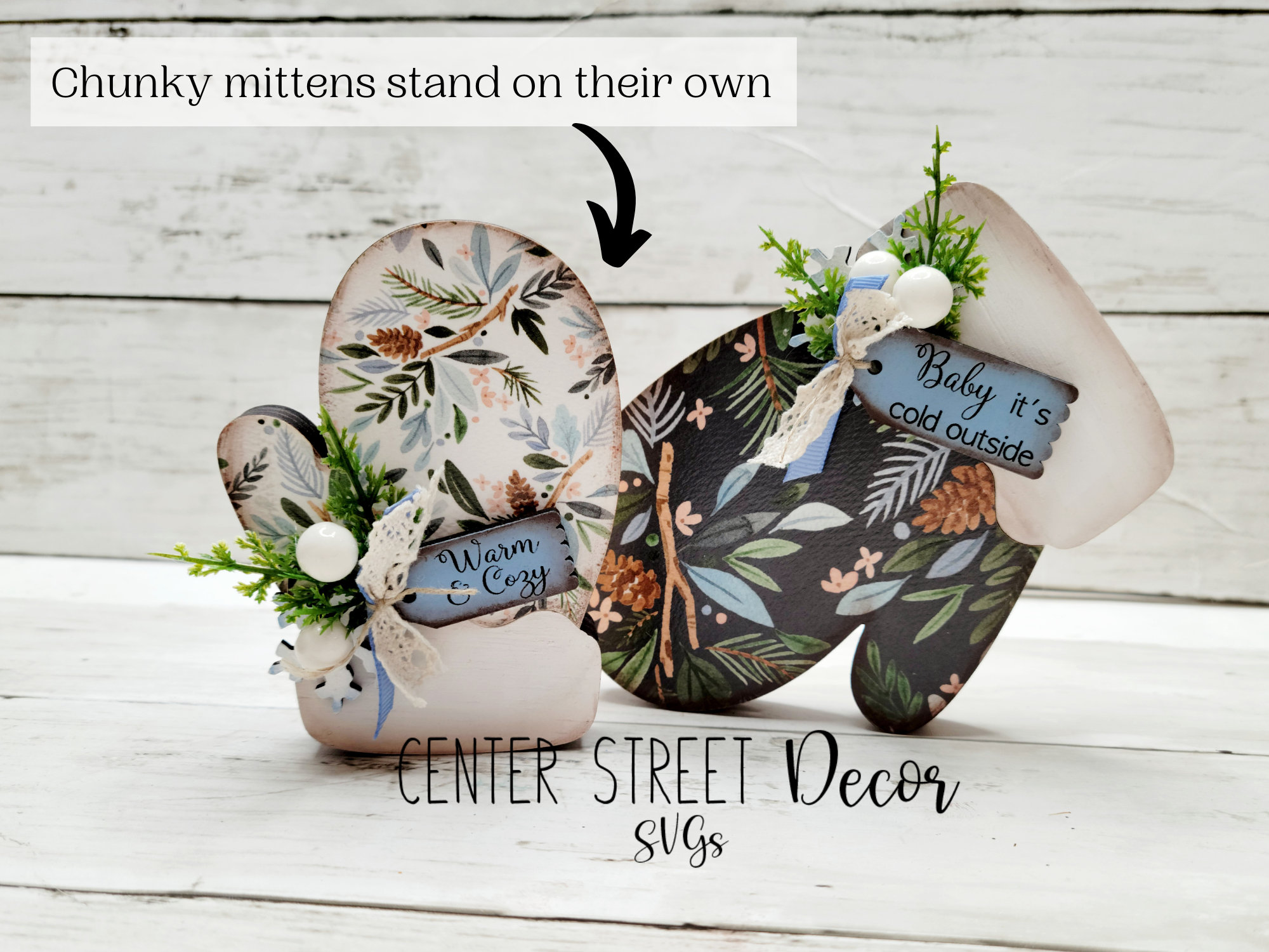 Mitten Shelf Sitter SVG Laser File Tiered Tray - Etsy