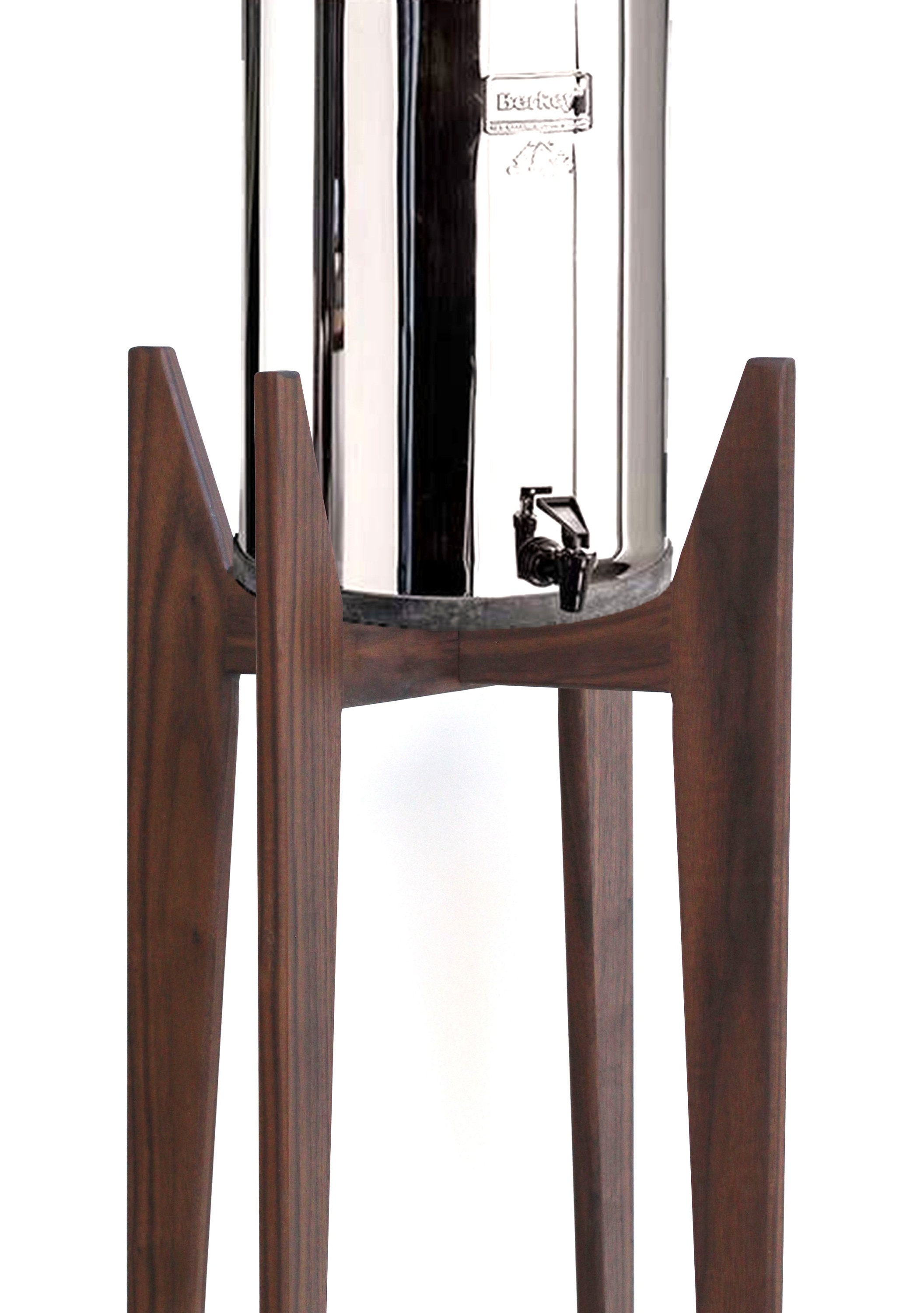Water Filter Floor Stand, Berkey Heavy Duty Walnut Wood Stand, Tall ...
