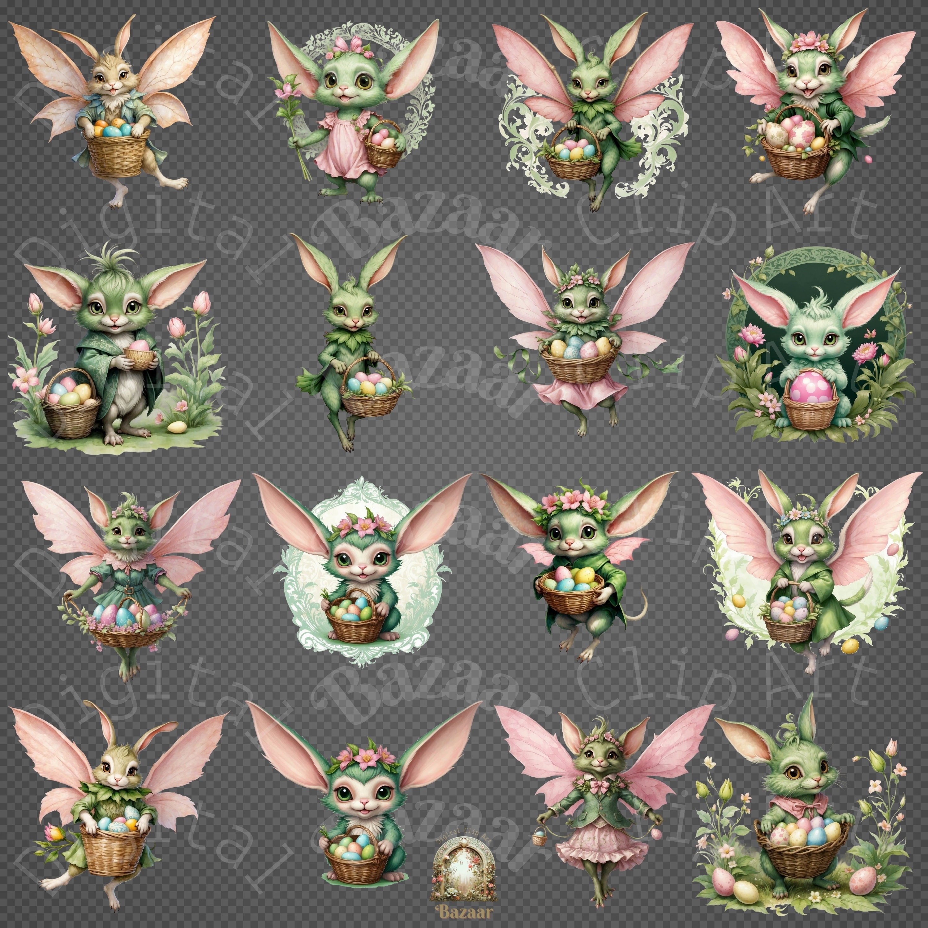 Cute Easter Clipart Images of Imps, Easter Bunny Clipart With Easter ...