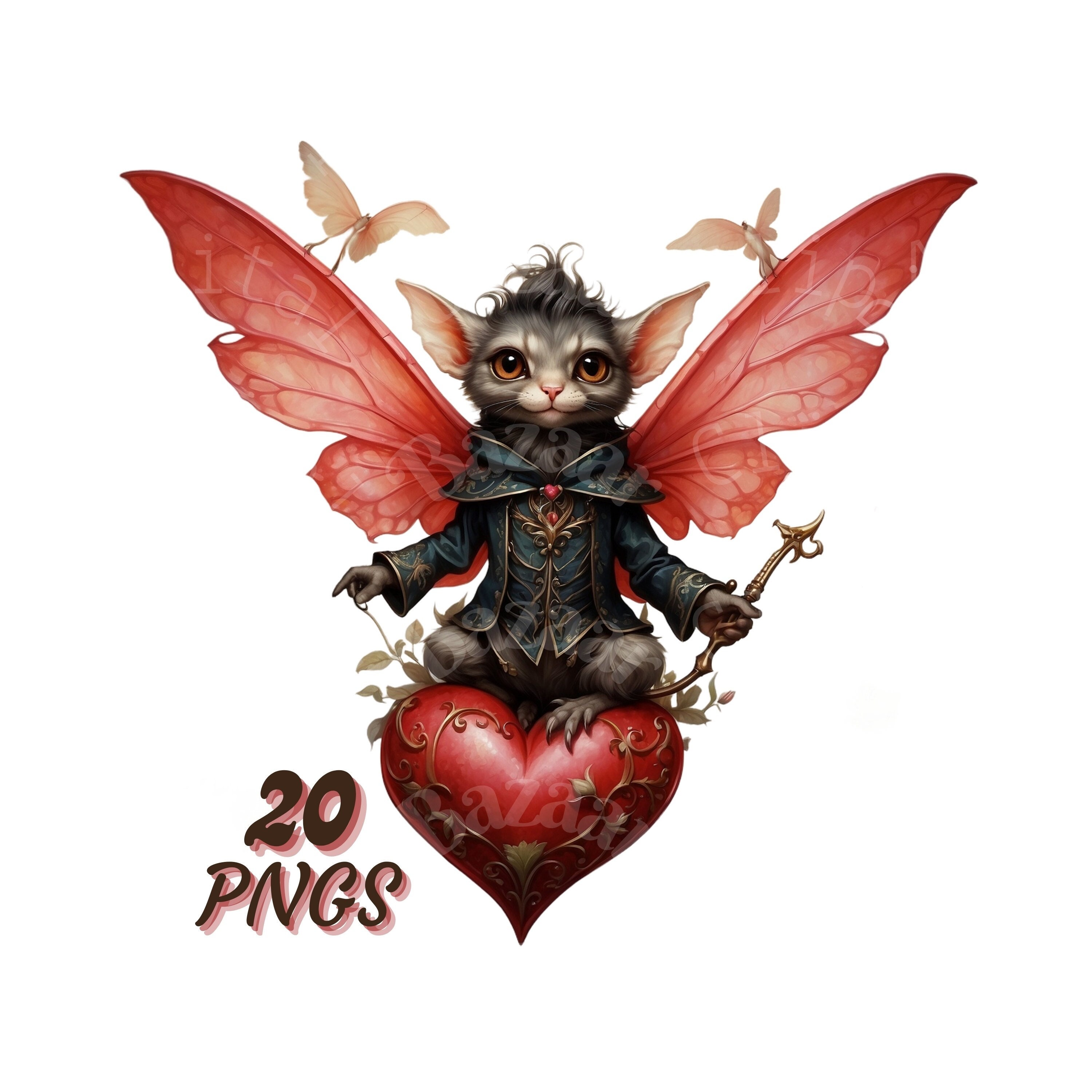 Valentines Day Clipart Bundle of Cheeky Imps, Cute Valentines PNG ...