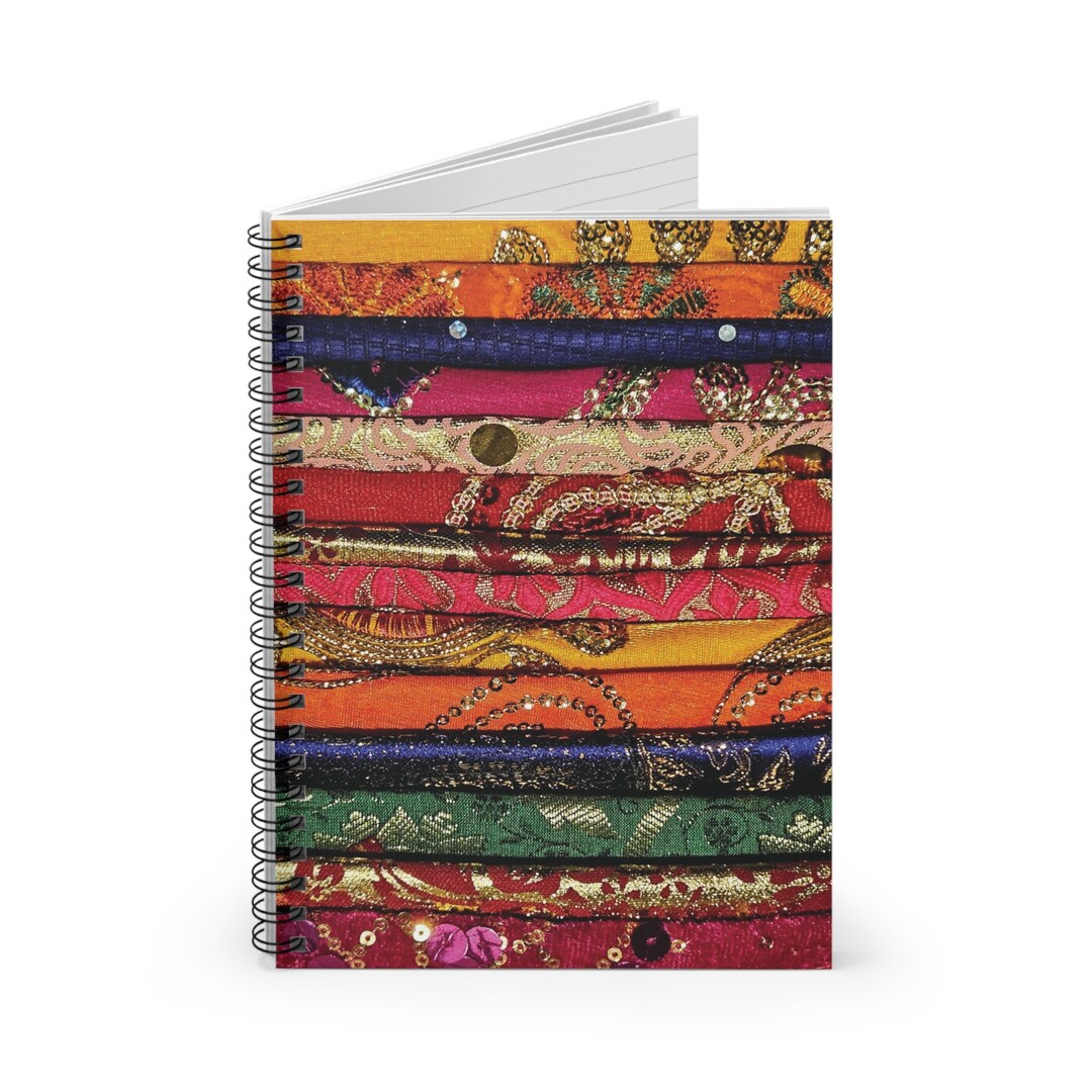 DESI Spiral Notebook Ruled Line India Inspired,colorful Journal Cover ...