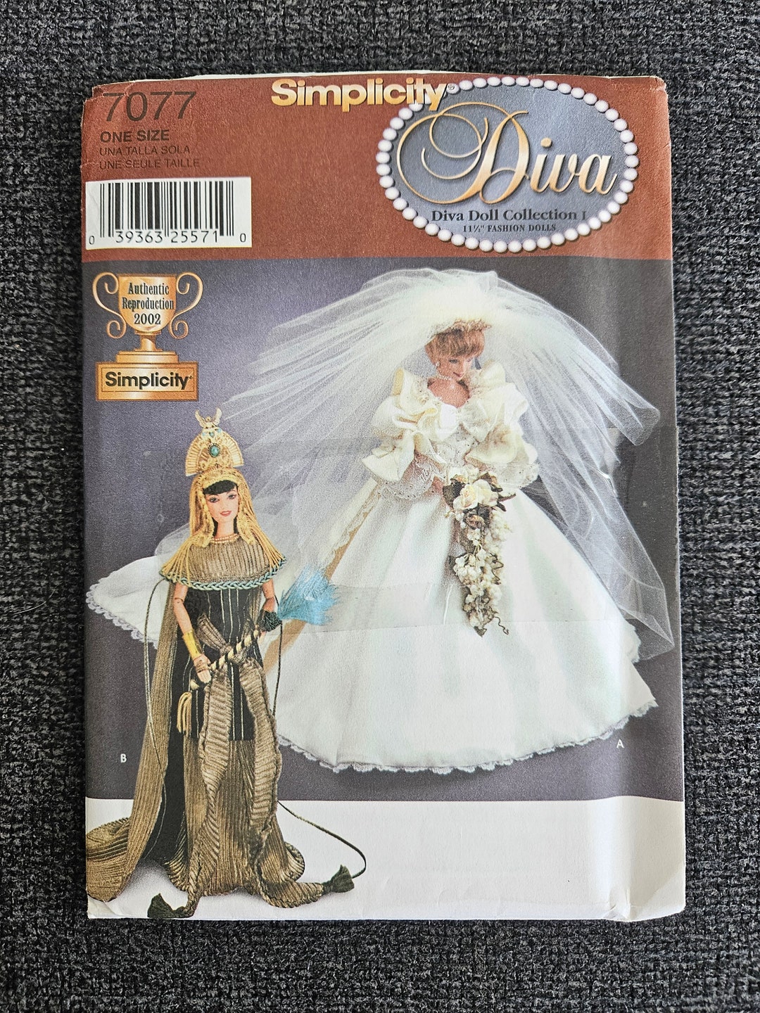 Simplicity 7077 Sewing Pattern, Princess Di Wedding Gown, Cleopatra ...