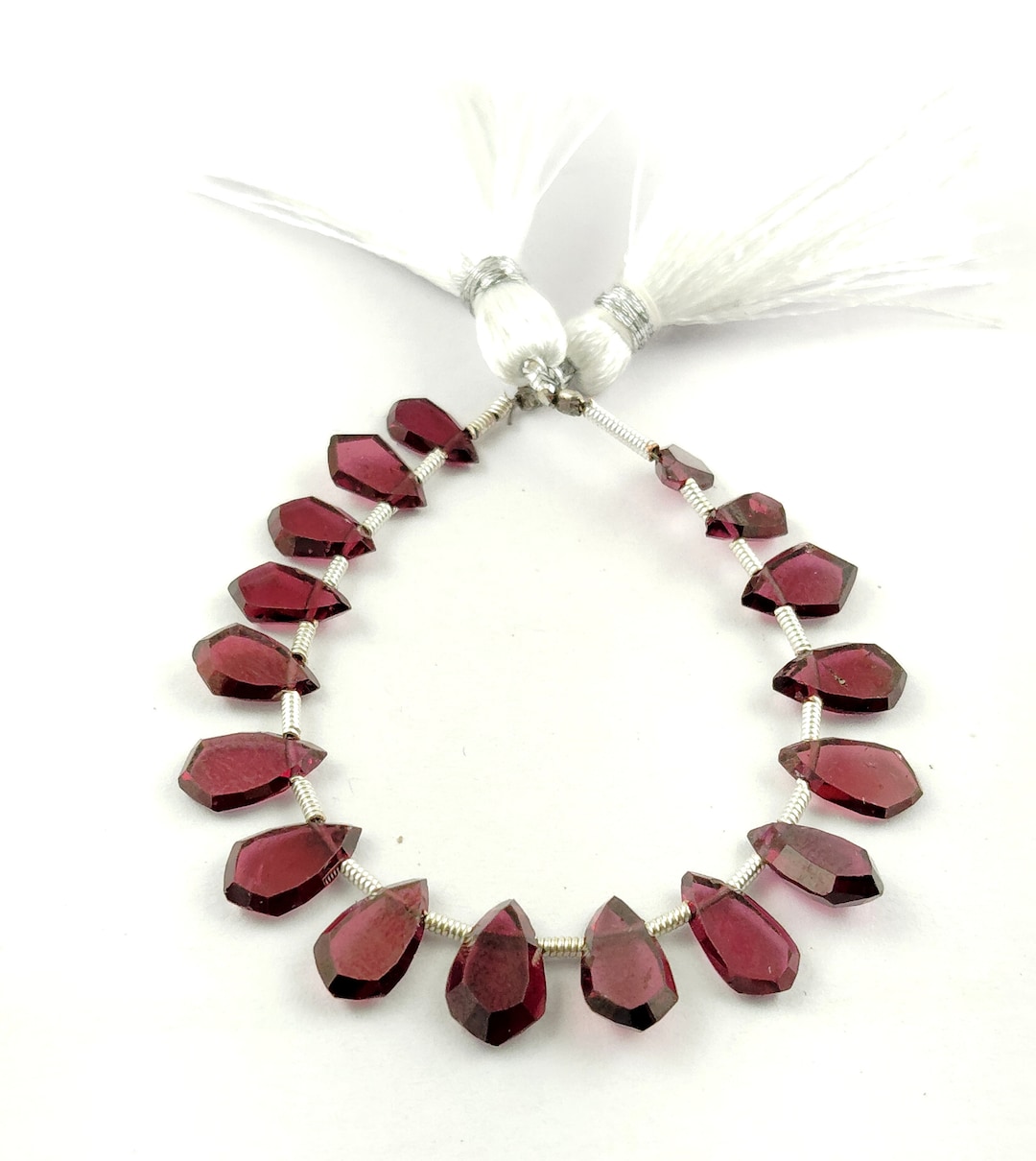 Beautiful Garnet Beads/fancy Shape Faceted Strand/4inch Garnet Stone ...