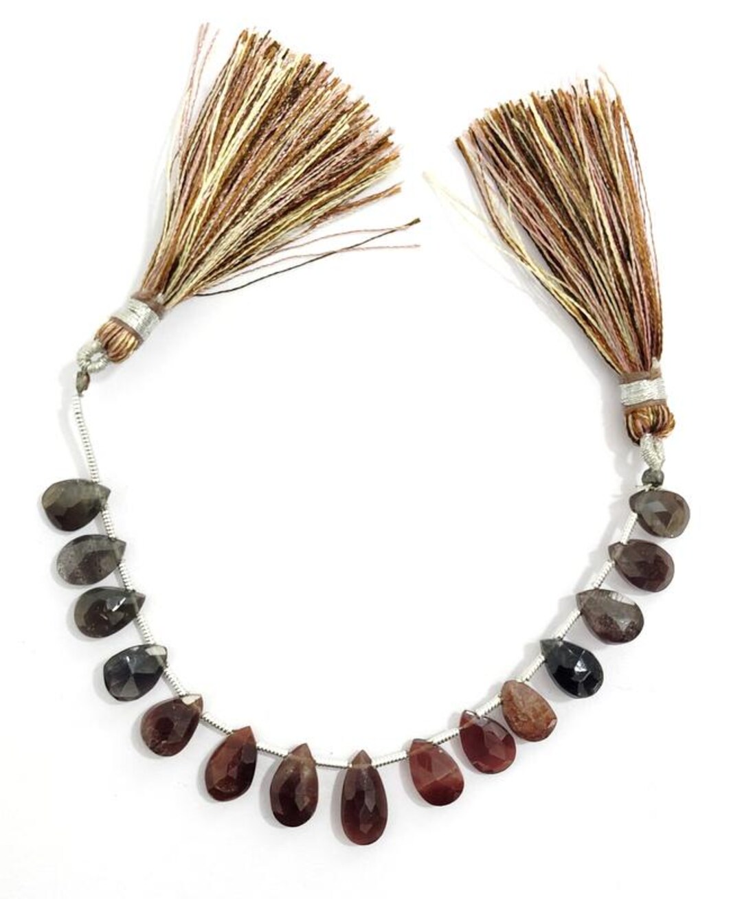 Natural Spectrolite Faceted Pear Shape Teardrop Briolette Beads, Top ...