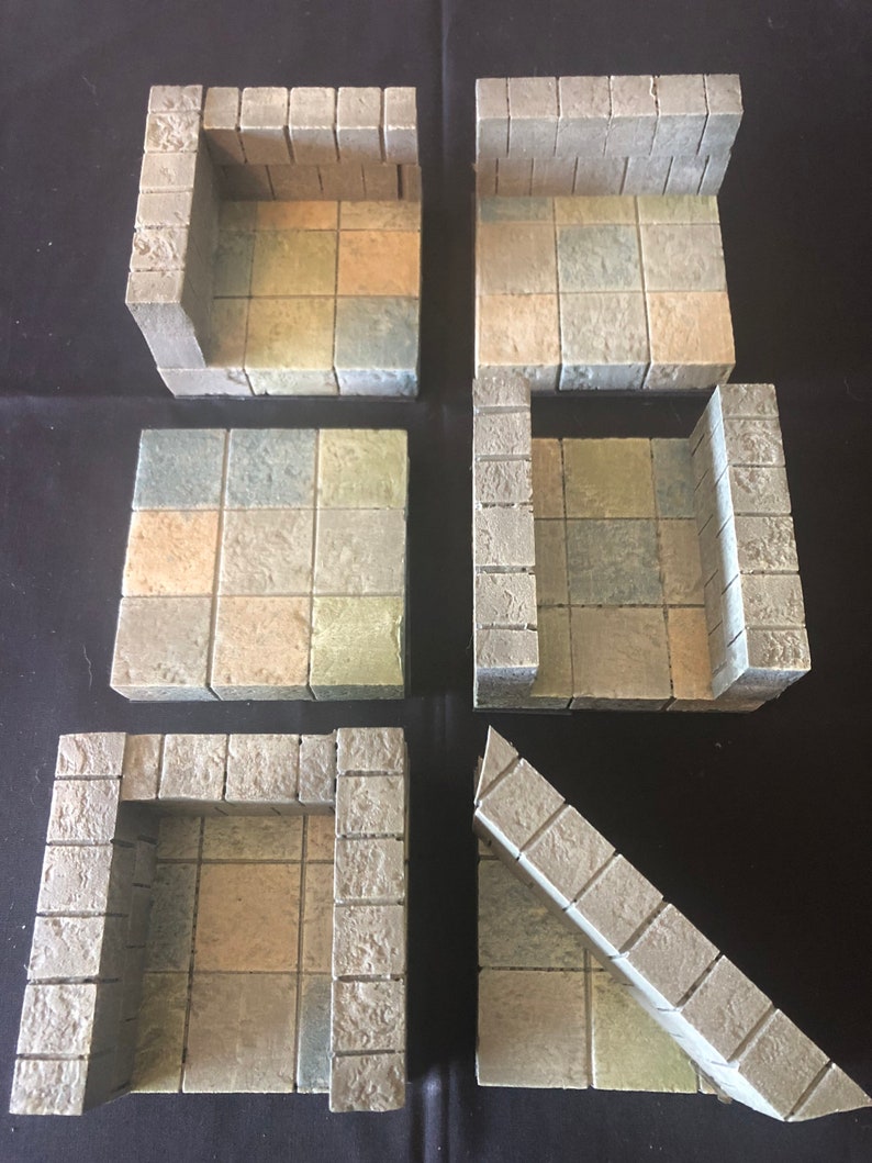 Interlocking Castle Dungeon Tile Set Dnd Terrain/tabletop - Etsy