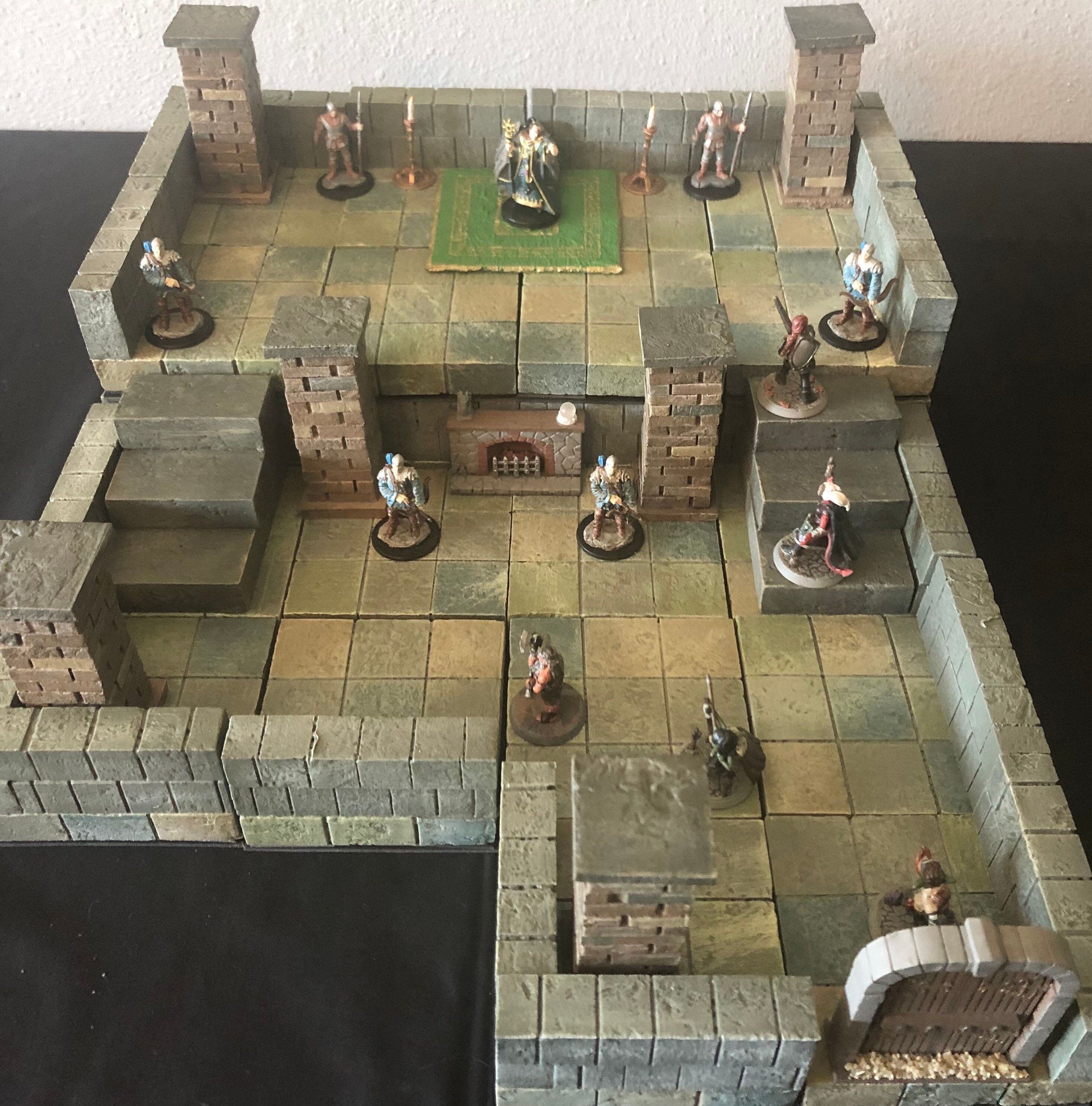 Interlocking Castle Dungeon Tile Set Dnd Terrain/tabletop - Etsy