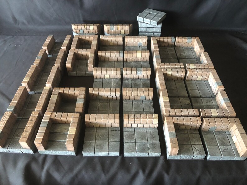 Beginners Dungeon Tile Set dnd terrain modular | Etsy