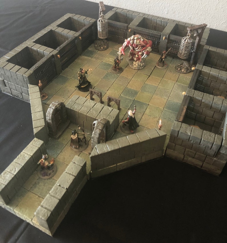 Interlocking Castle Dungeon Tile Set Dnd Terrain/tabletop - Etsy