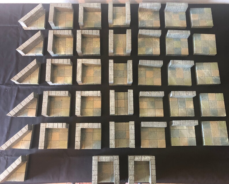 Interlocking Castle Dungeon Tile Set Dnd Terrain/tabletop - Etsy