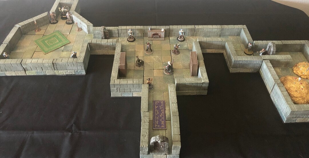 Interlocking Castle Dungeon Tile Set- Dnd Terrain/tabletop Terrain - Etsy