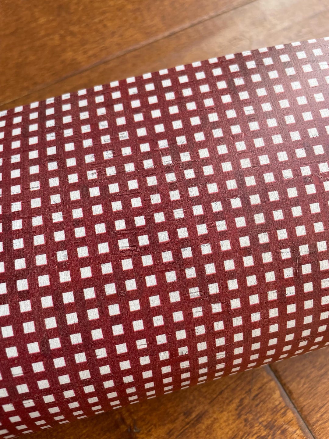 Red and White School Checkerboard. 8x10” Cork Backed Leather - Etsy