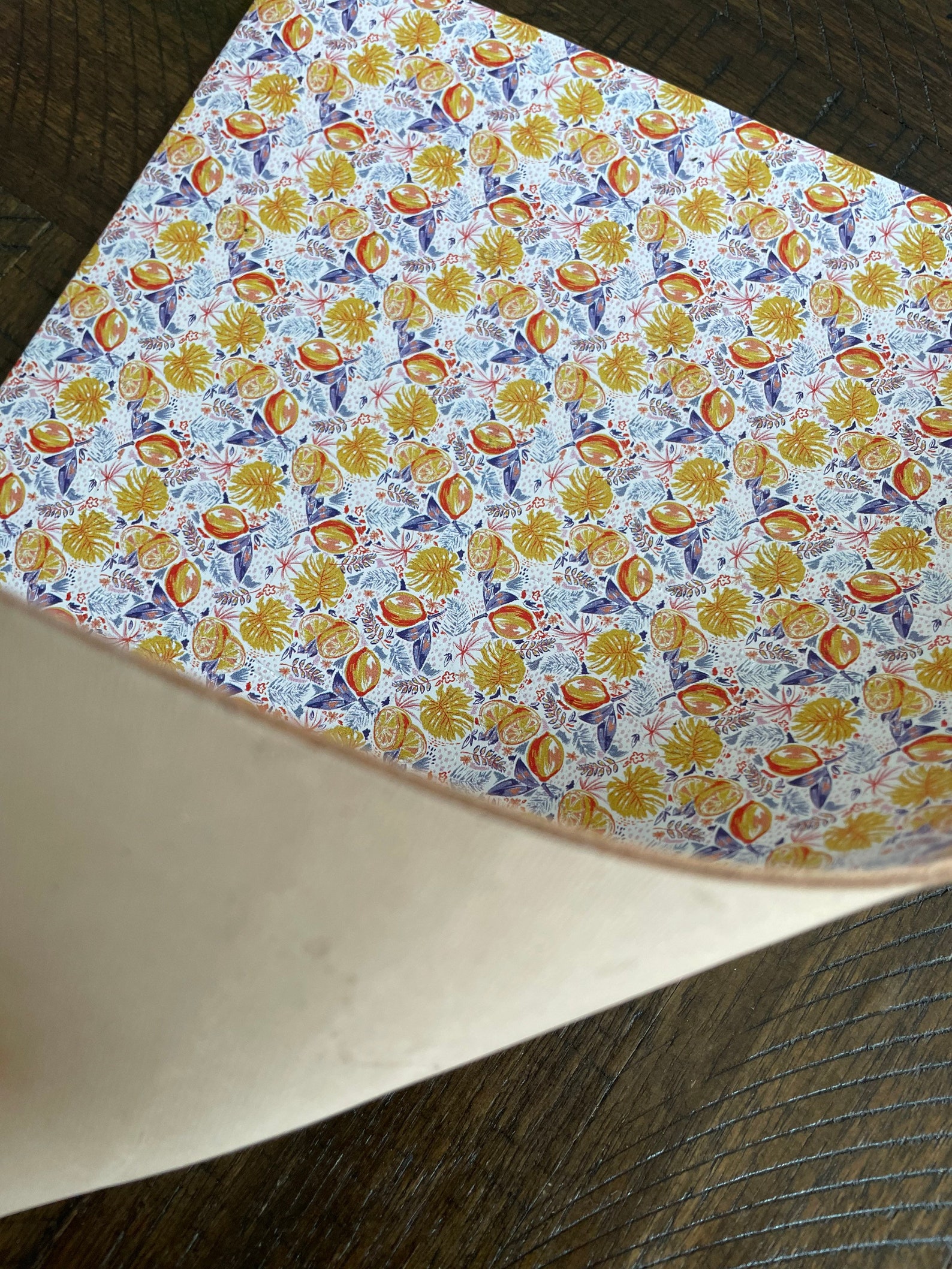 Tropical Lemons. Cork Backed Leather 8x10” - Etsy