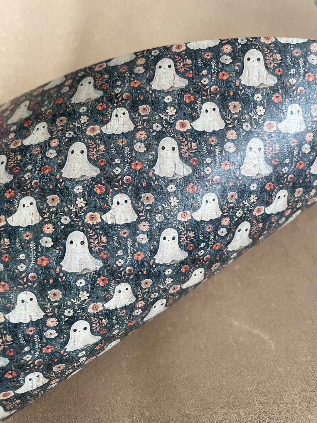 Gray Floral Ghosts. 8x10 Cork Backed Leather - Etsy