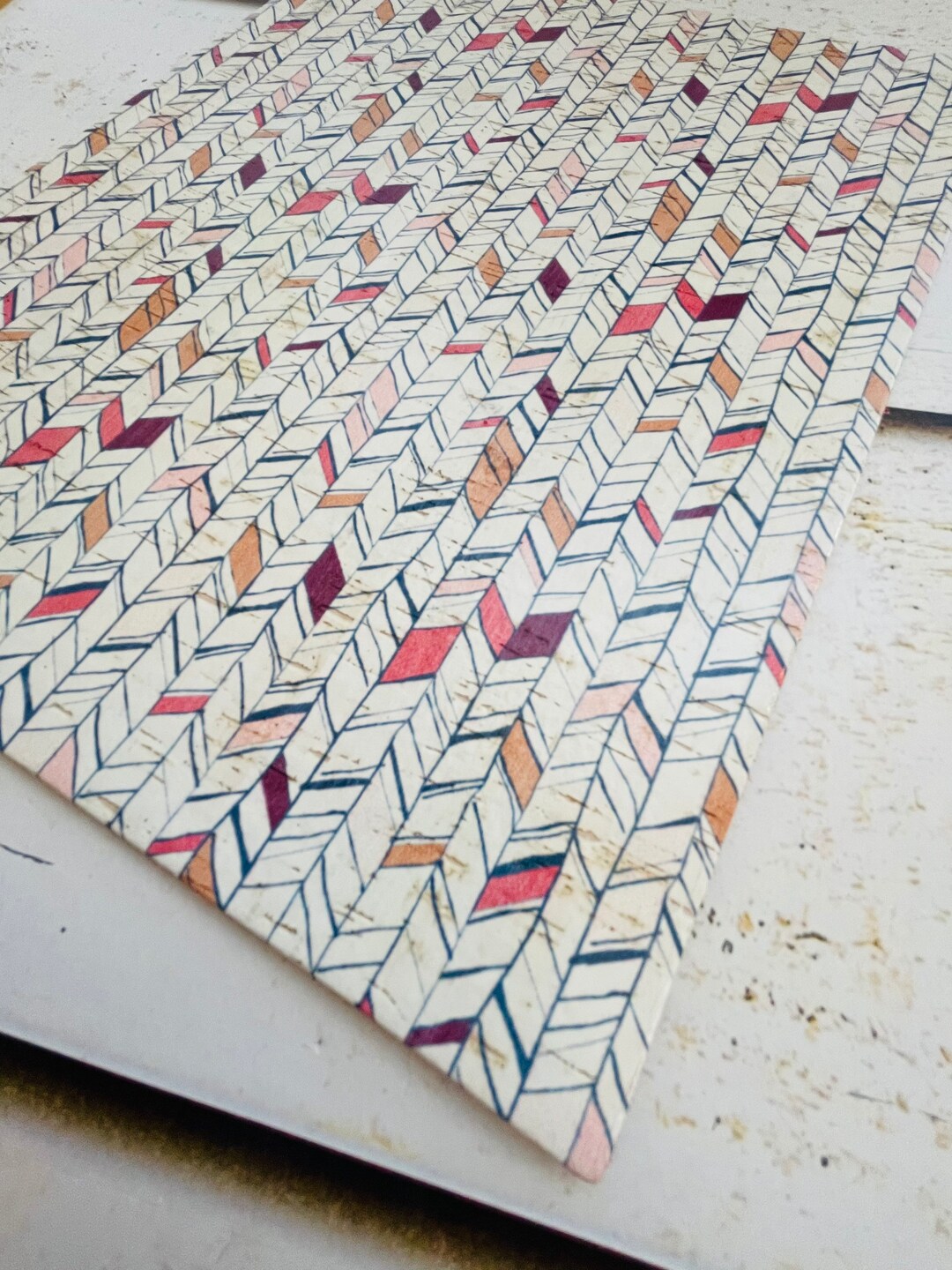 NEW Cork Leather! Hawaiian Herringbone. Cork Backed Leather Sheets 8x10 ...