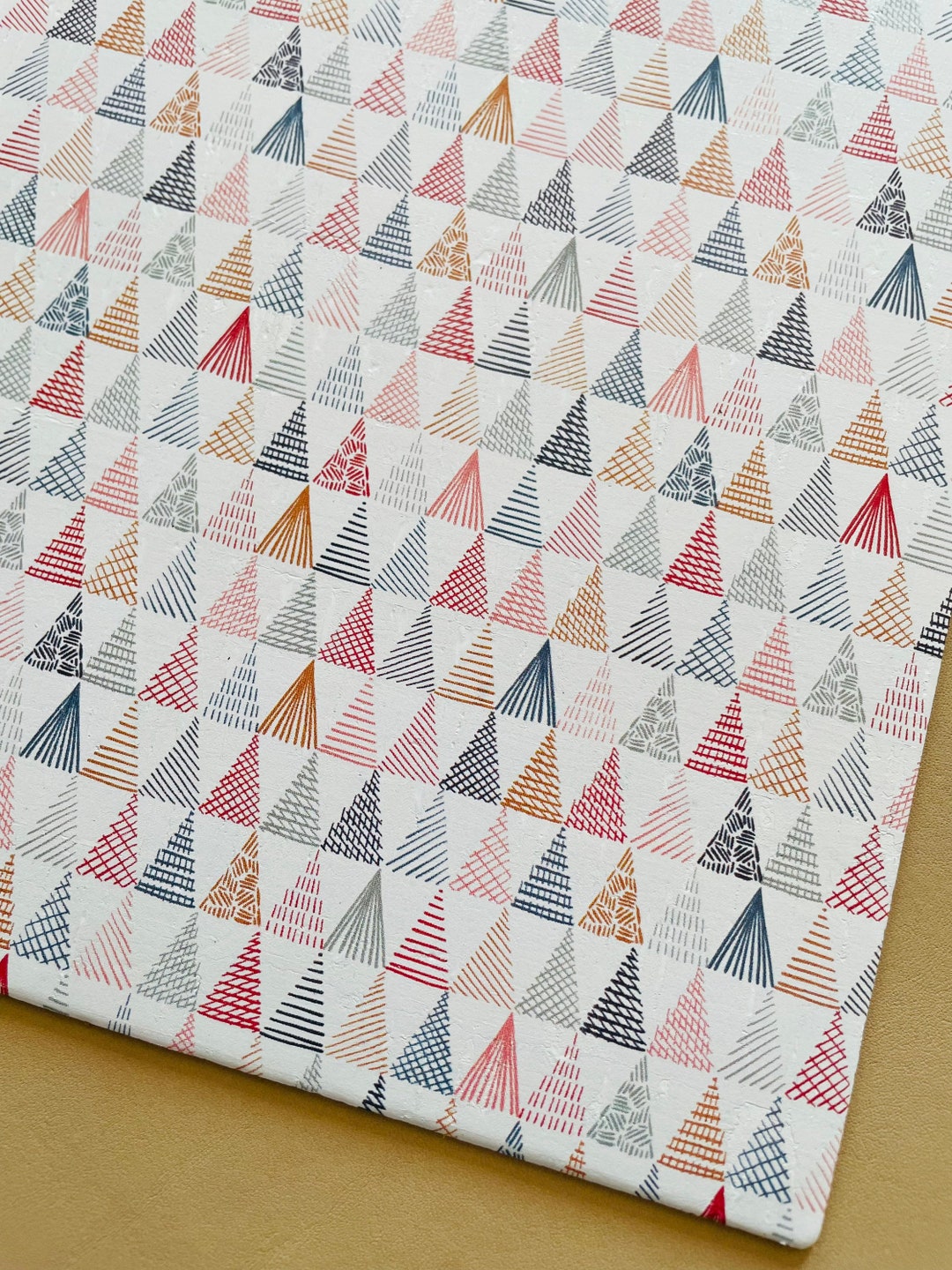 Bermuda Triangle. Cork Backed Leather 8x10” - Etsy