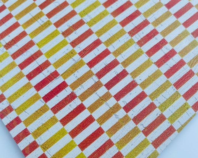 Bright Fall Checkerboard. 8x10” Cork Backed Leather - Etsy