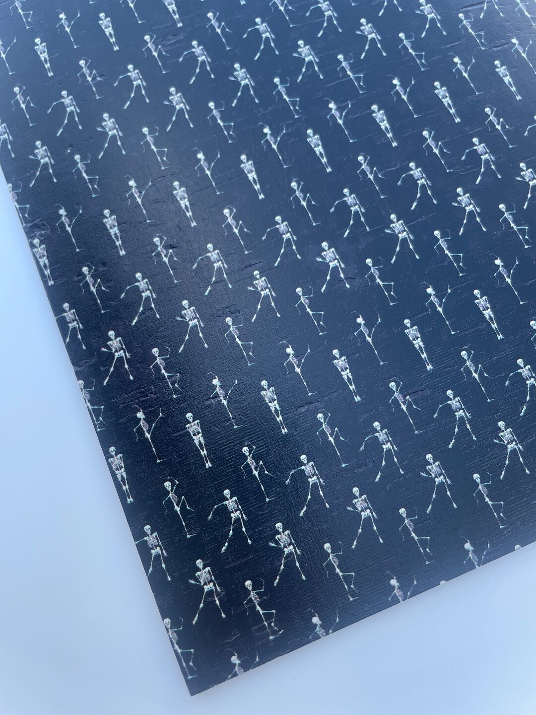 Black and White Skeleton. 8x10 Cork Backed Leather - Etsy