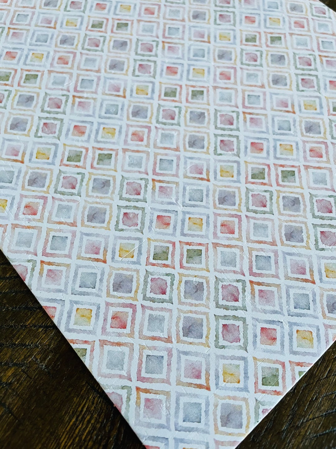 Spring Diamonds. Cork Backed Leather 8x10” - Etsy