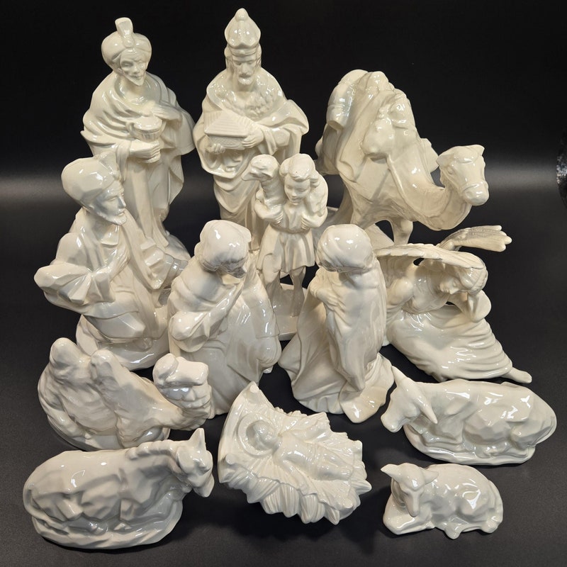 Ceramic Nativity Set - Etsy