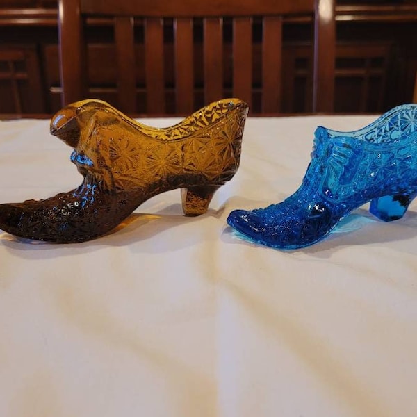 Fenton Glass Shoe - Etsy