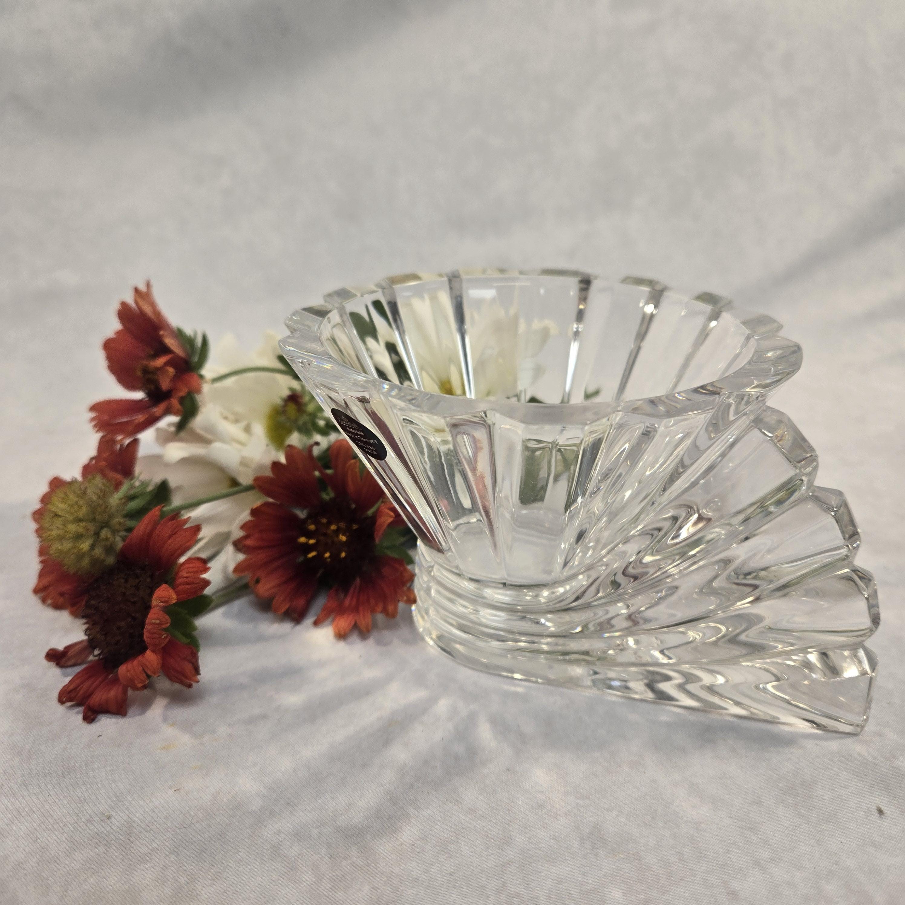 Vintage Rosenthal Studio-line Crystal Fan Vase: Modernist Candy Dish ...