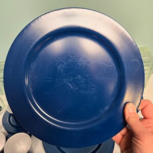 Vintage Oneida Deluxe Dinnerware Complete 41 Pieces for 6 Settings Blue ...