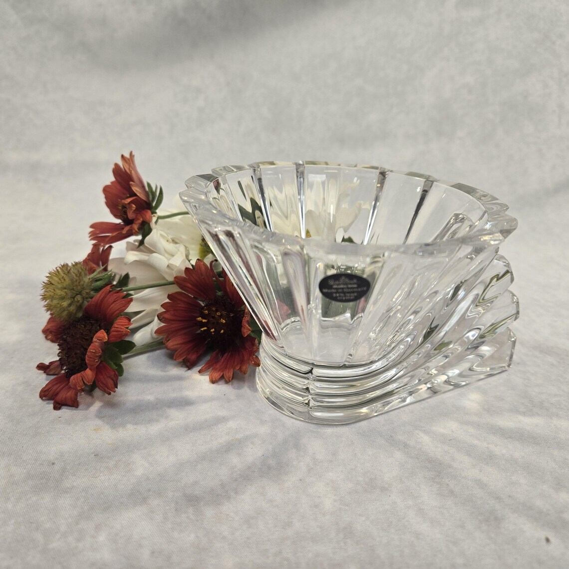 Vintage Rosenthal Studio-line Crystal Fan Vase: Modernist Candy Dish ...