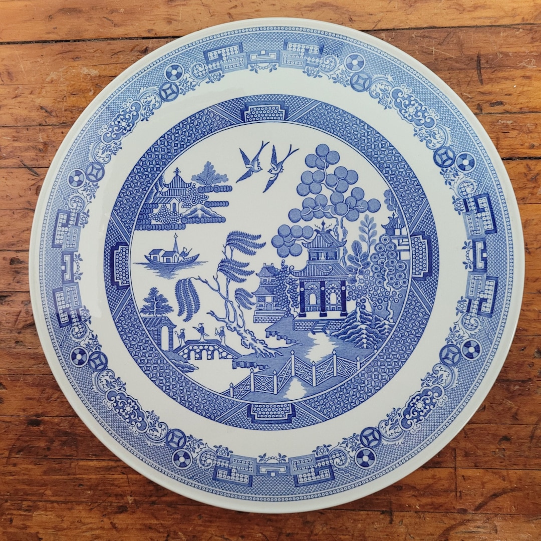 Spode Blue Willow Cake Plate Footed Blue Room Collection 11.75" England ...