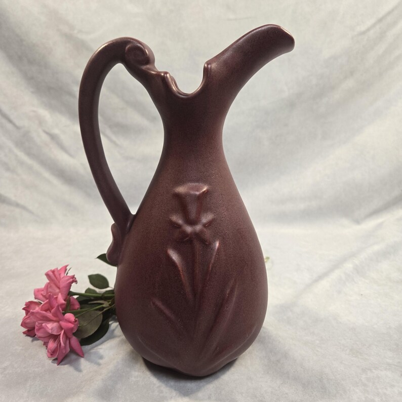 Niloak Pottery Ewer Pitcher Ozark Dawn With Tulip Motif Large 10 1/2 ...