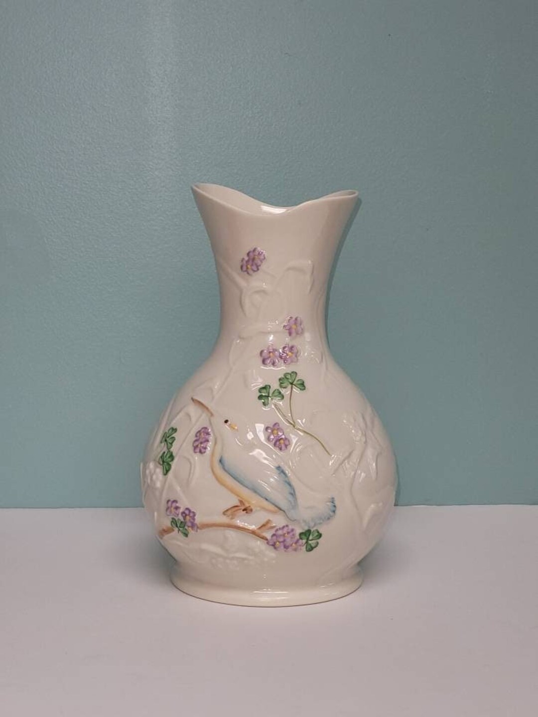 Belleek Vase Belleek Pottery 150th Anniversary Kingfisher Bird - Etsy