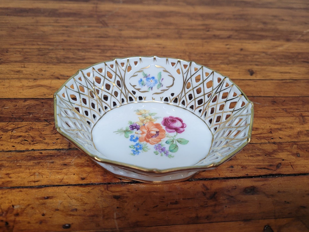 Schumann Germany Chateau Dresden Reticulated Pierced Porcelain Dish ...
