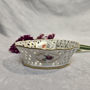 Schumann Dresden Pierced Plate and Dish Porcelain With Floral Chateau ...