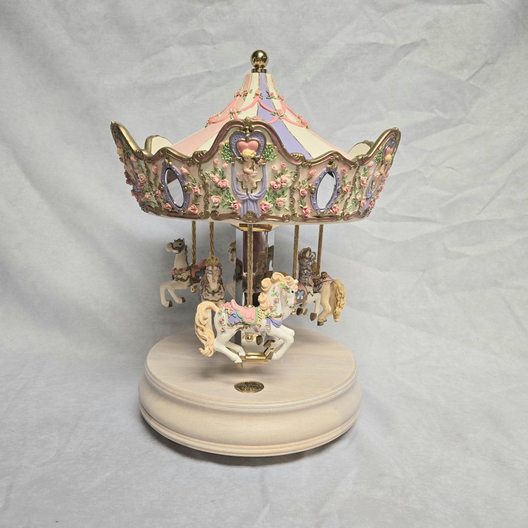 San Francisco Music Box Carousel 15 Large Merry Go Round Les Fleurs D ...