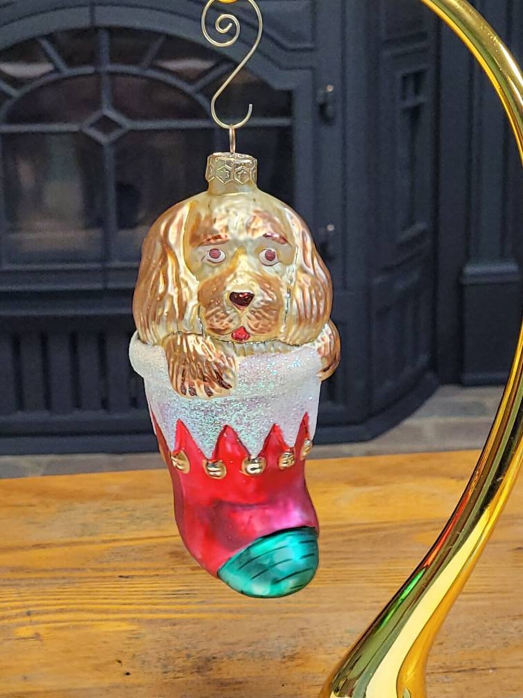 Christopher Radko Puppy Love Christmas Stocking Ornament 1995 Vintage ...