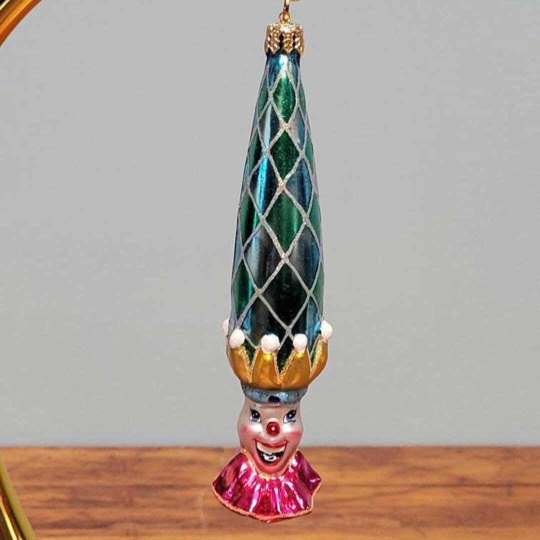 Christopher Radko Jest for Laughs Glass Christmas Ornament Jester Clown ...