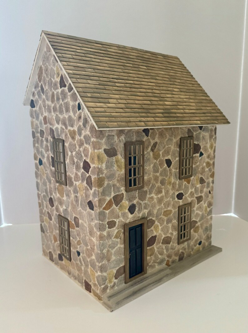 Old World Stone Cottage Half Scale Finished Dollhouse 1 24 - Etsy