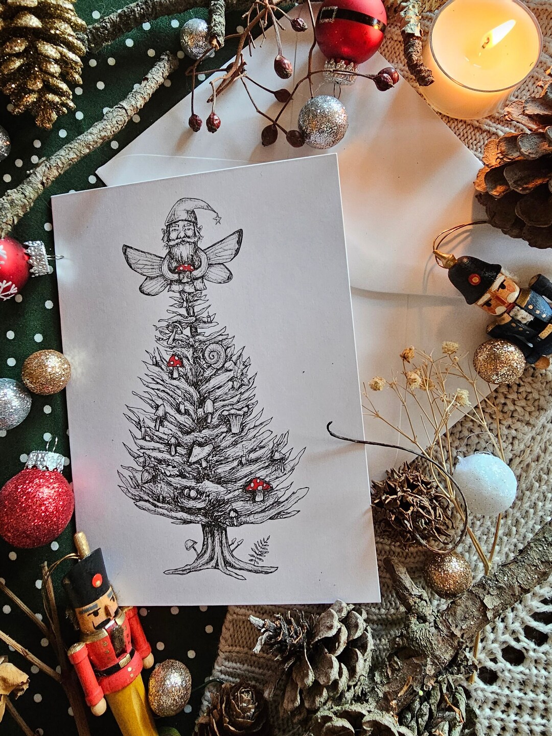 Cottagecore Christmas - Fine Art Greeting Card - Etsy