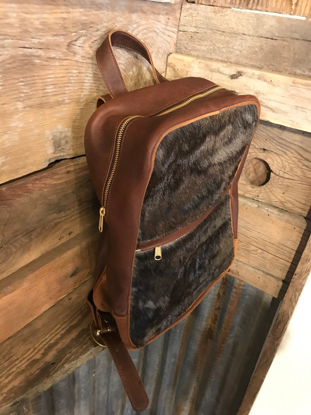 Wildebeest Hide Backpack - Etsy