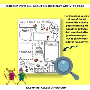 All About Me Printable, Kids Activities Printable, Childrens Activities ...