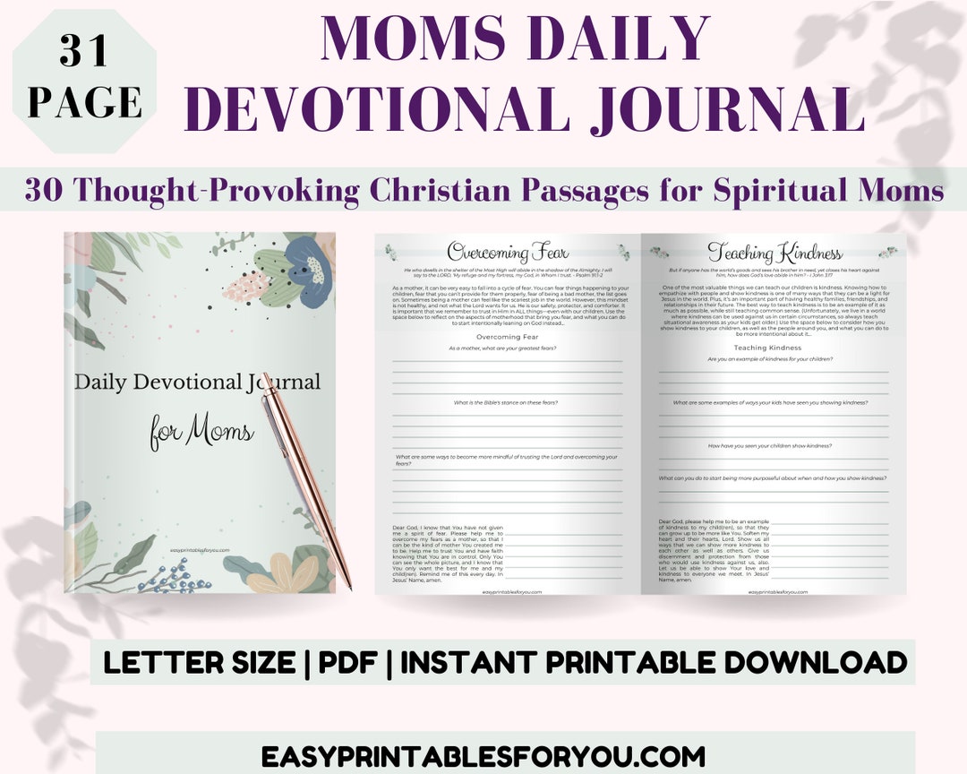 Devotional for Mom, Prayer Journal for Mom, Moms Devotional, Devotional ...
