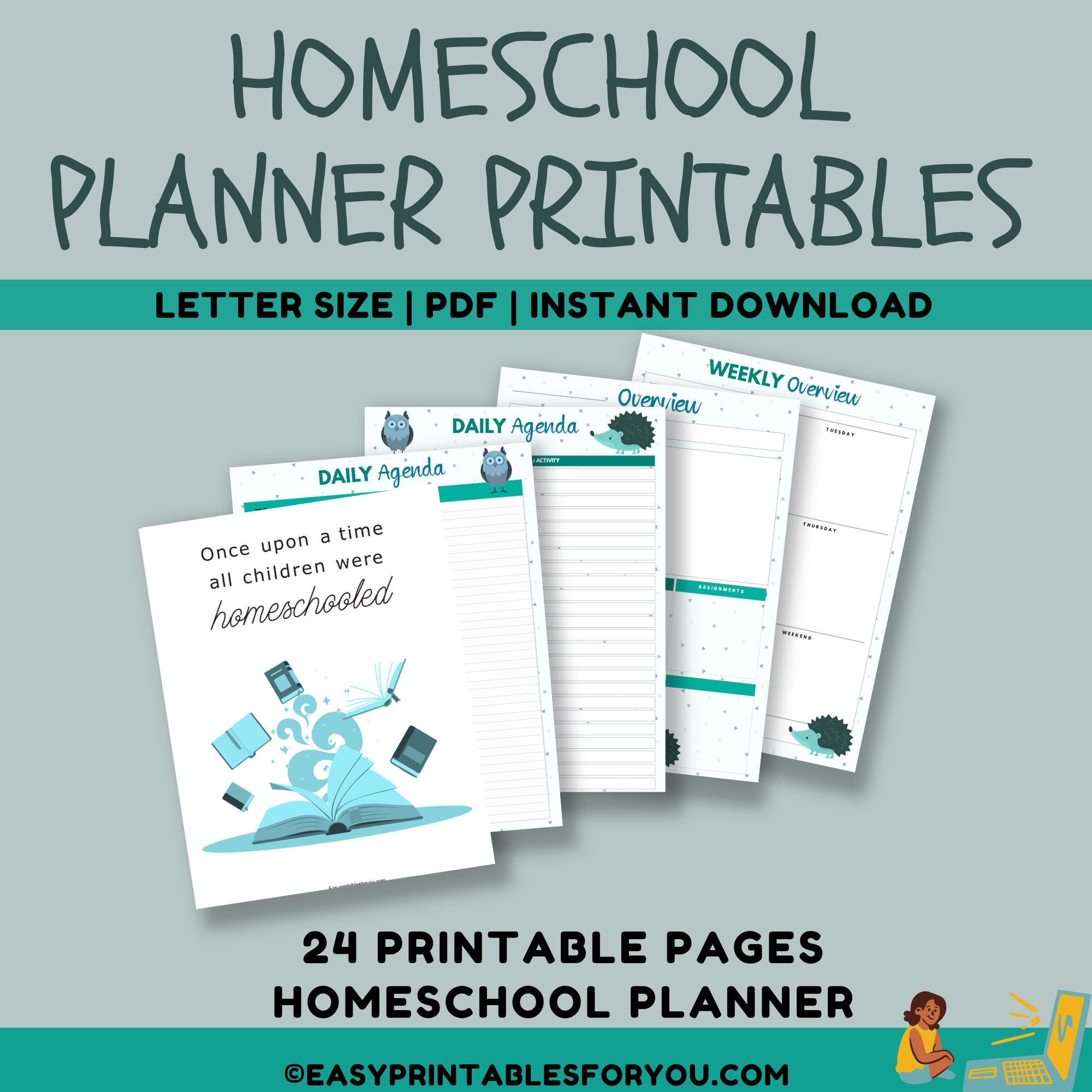 Homeschool Weekly Schedule Printable | Homeschool Planner Printable ...
