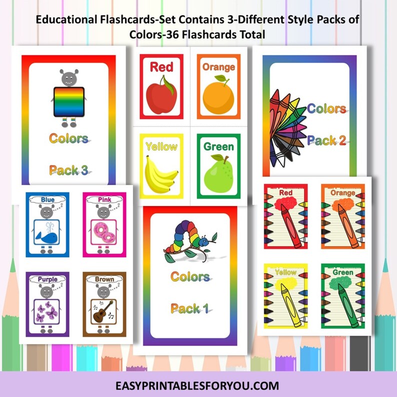 Educational Flashcards | Colors Flashcards | Color Flashcards ...