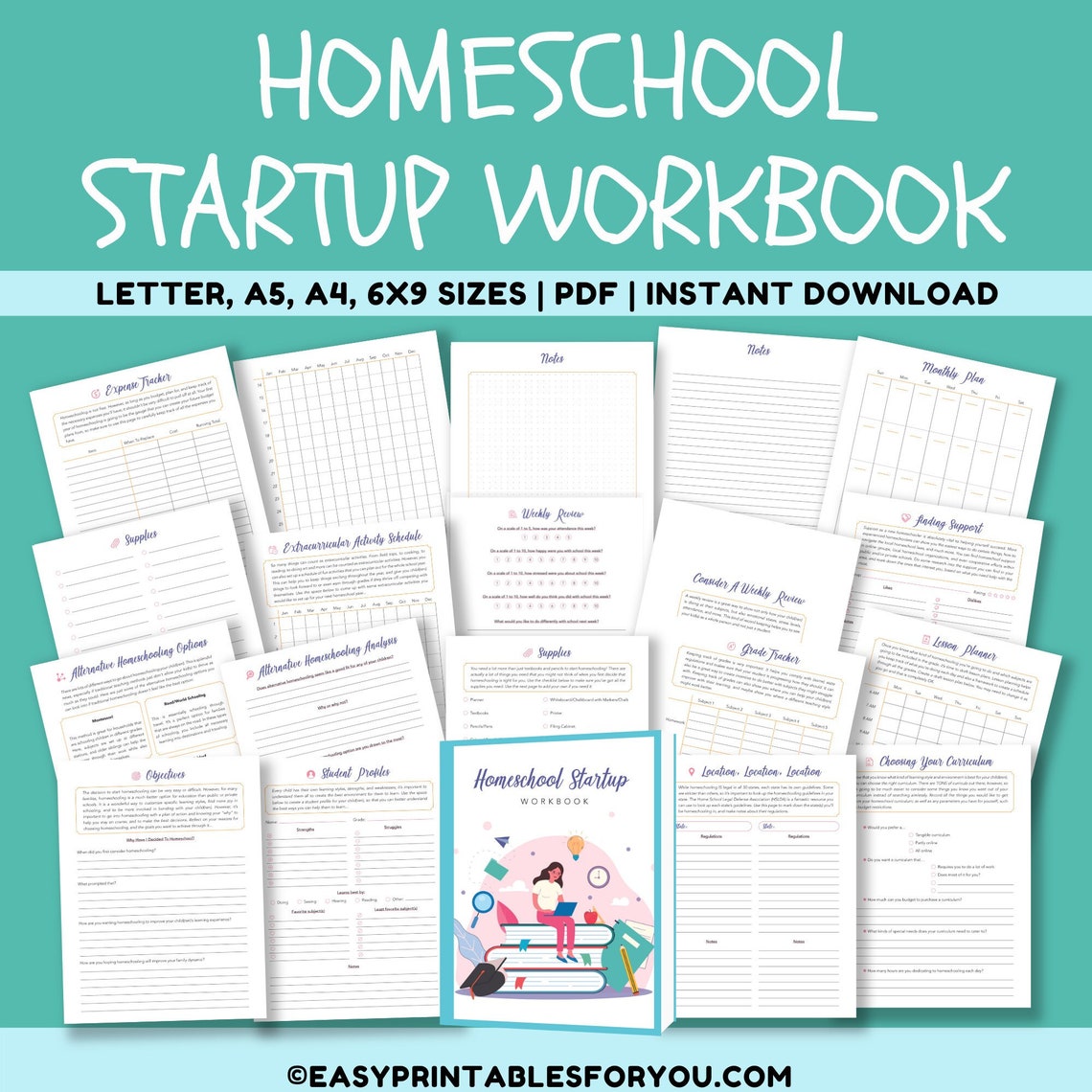 Homeschool Weekly Schedule Printable Homeschool Planner Printable ...