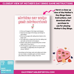 Mother's Day Bingo, Mother's Day Bingo Cards, Mothers Day Games ...