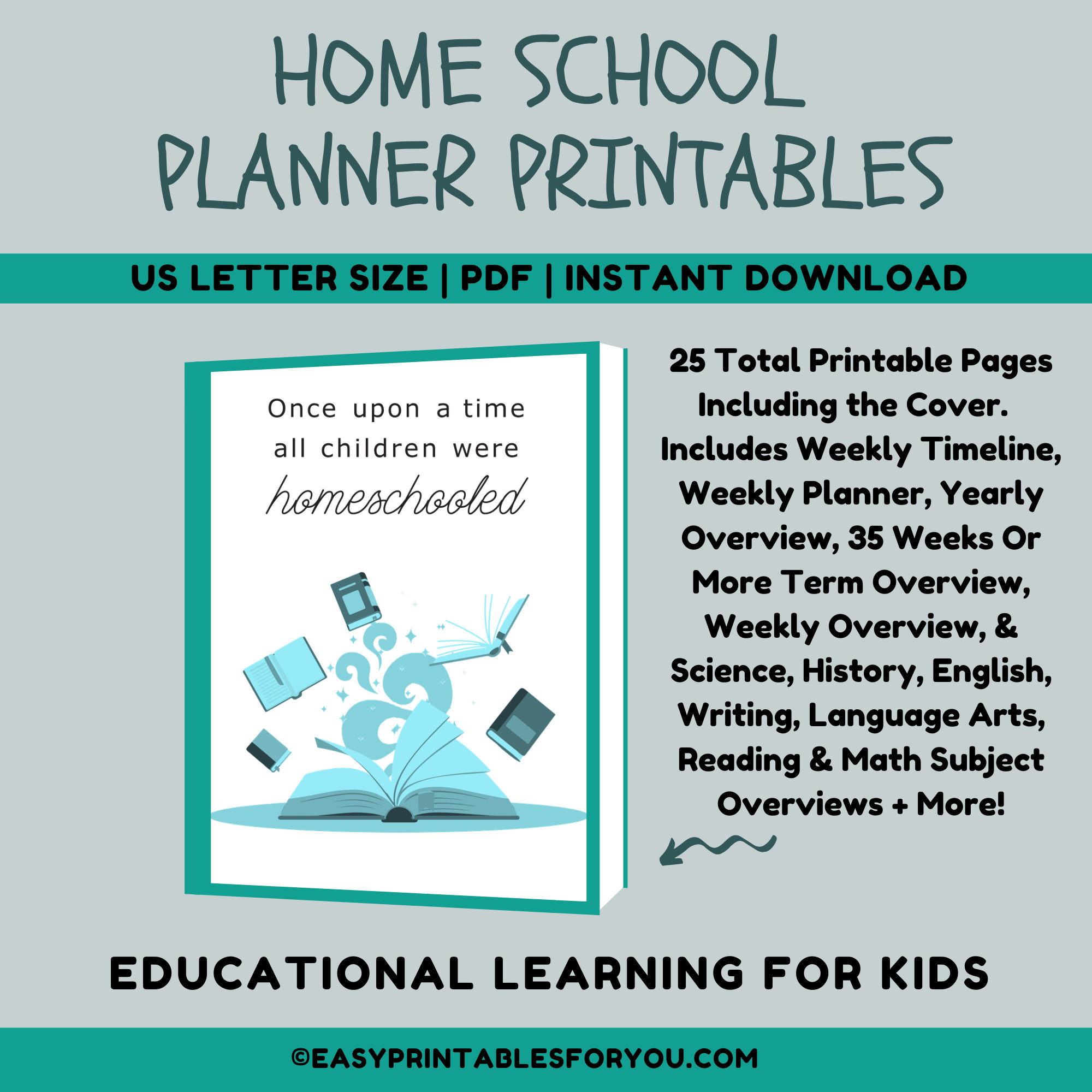 Homeschool Weekly Schedule Printable | Homeschool Planner Printable ...